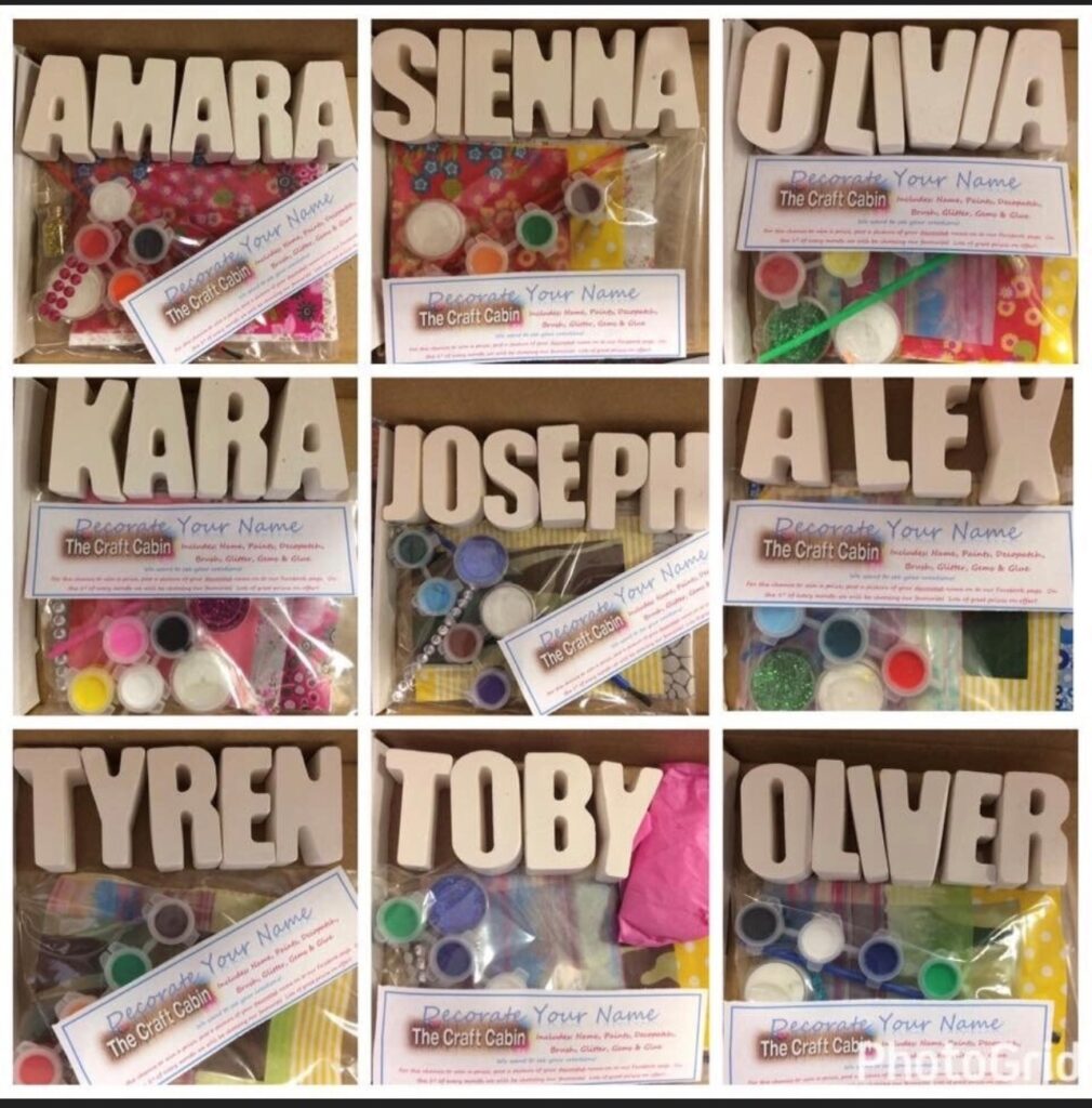 Decorate your Own Name Craft Kit - The Craft Cabins