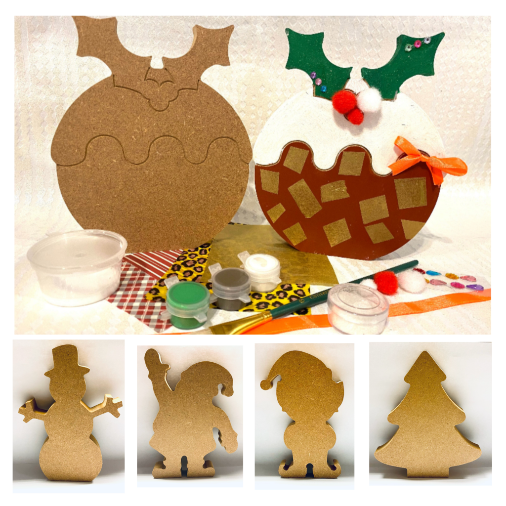 Christmas Craft Kit - Assorted Large Freestanding Shapes - The Craft Cabins